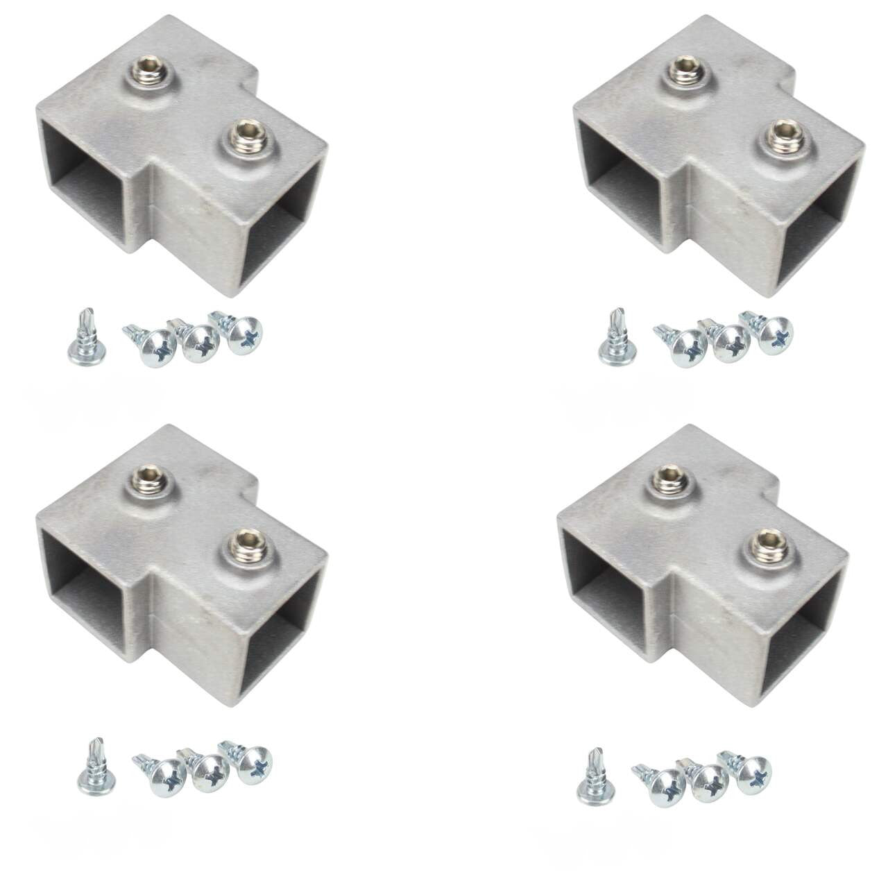 Tube Connectors For 1" Square Tubing; "T" Intersection *Order 4 or mor ...